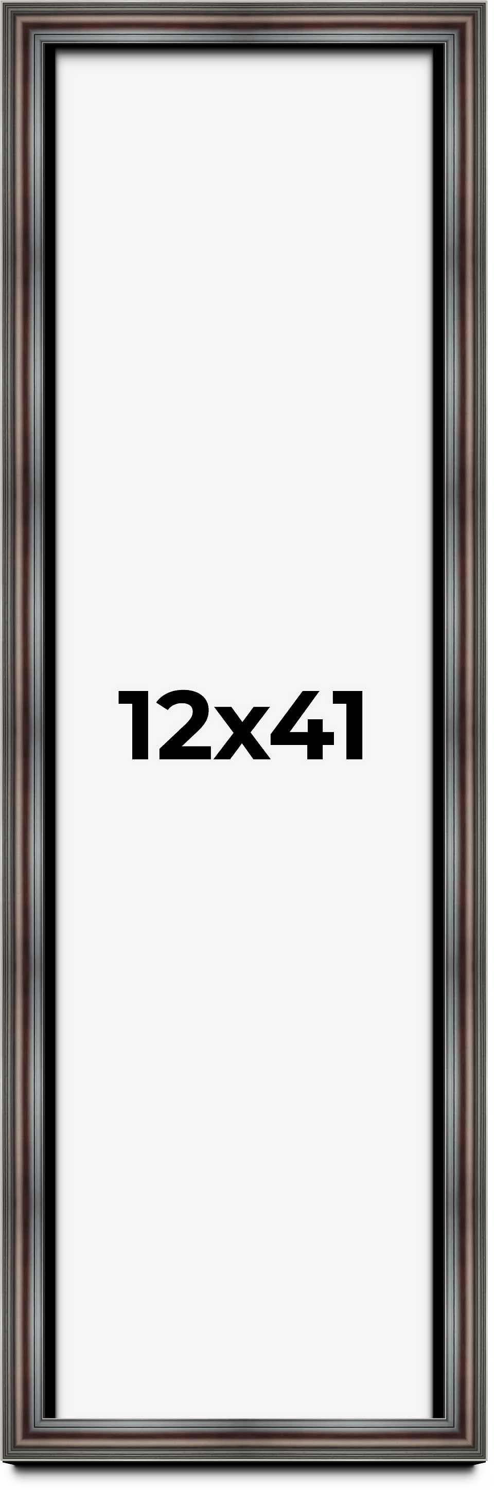 12x41 Shadow Box Frame Brown Cherry | 2.625 Inches Deep Pine Wood ...