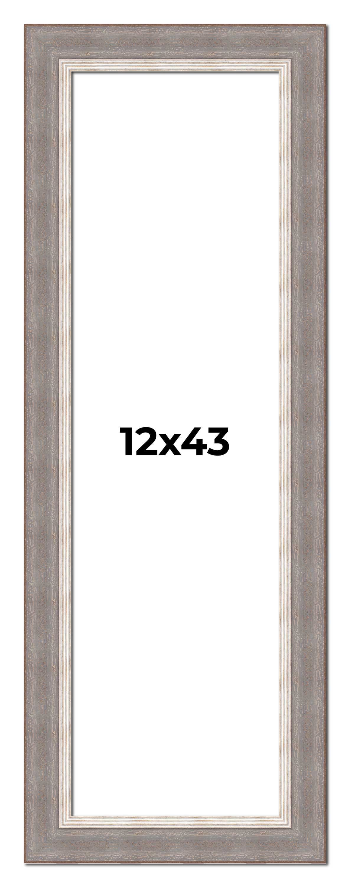 12x43 Frame Grey Real Wood Picture Frame Width 2.75 Inches | Interior ...
