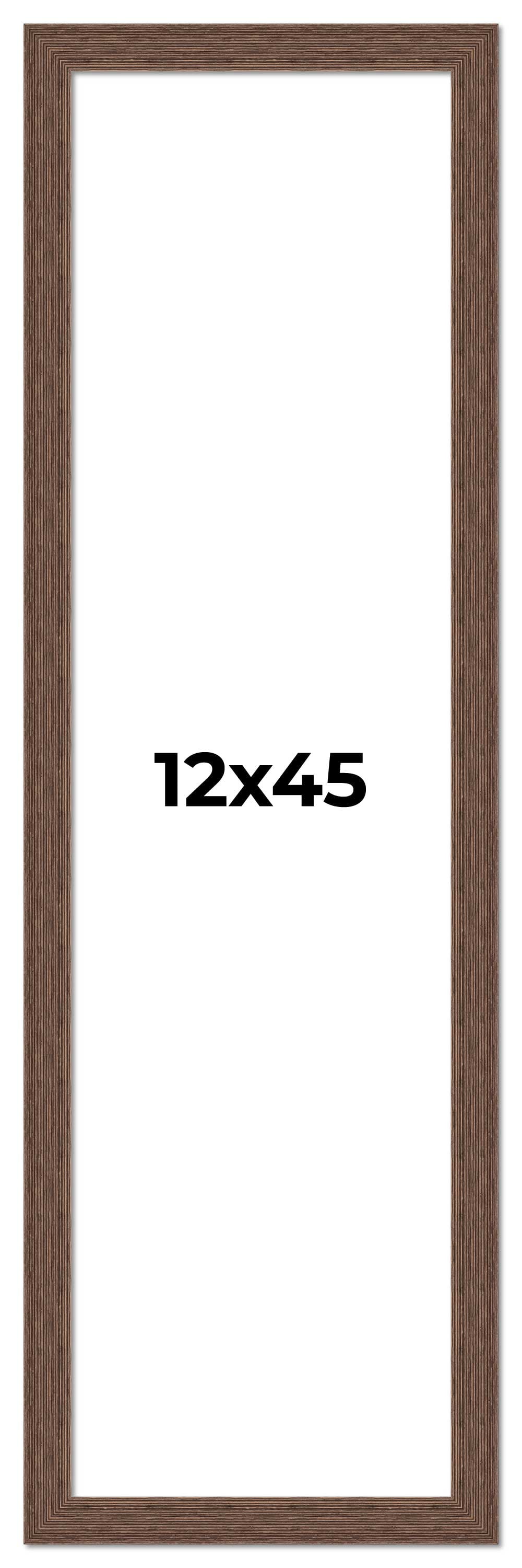 12x45 Frame Brown Distressed Barnwood Picture Frame | Rustic Farmhouse ...