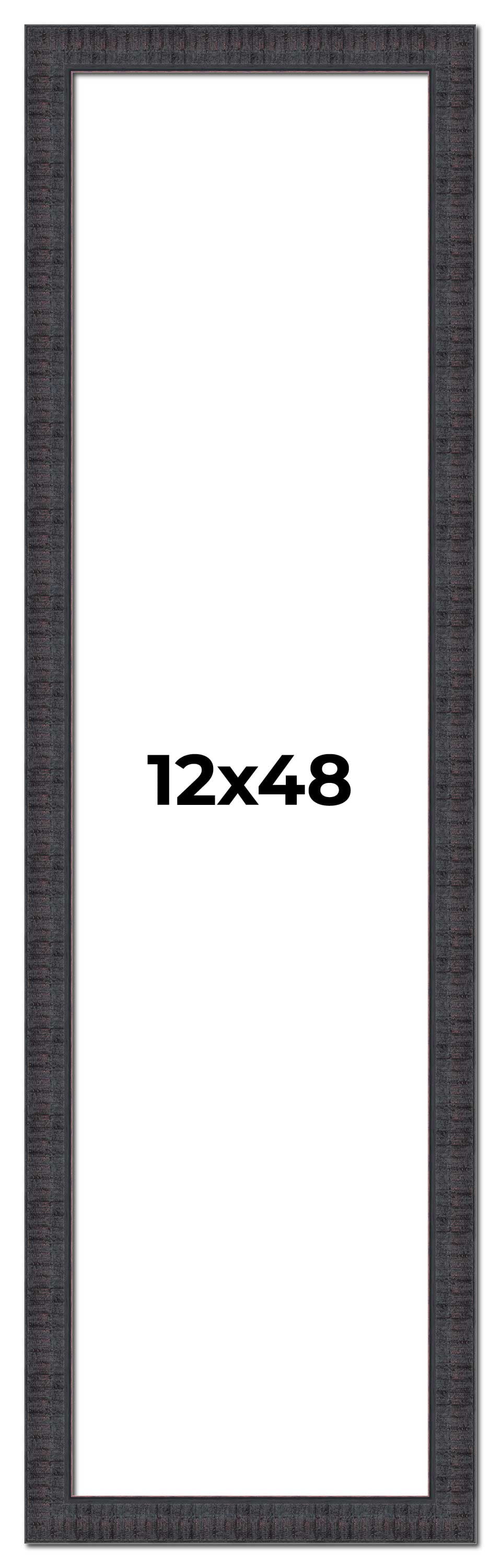 12x48 Frame Brown Rustic Solid Wood Picture Frame 1.5 Inches Wide ...