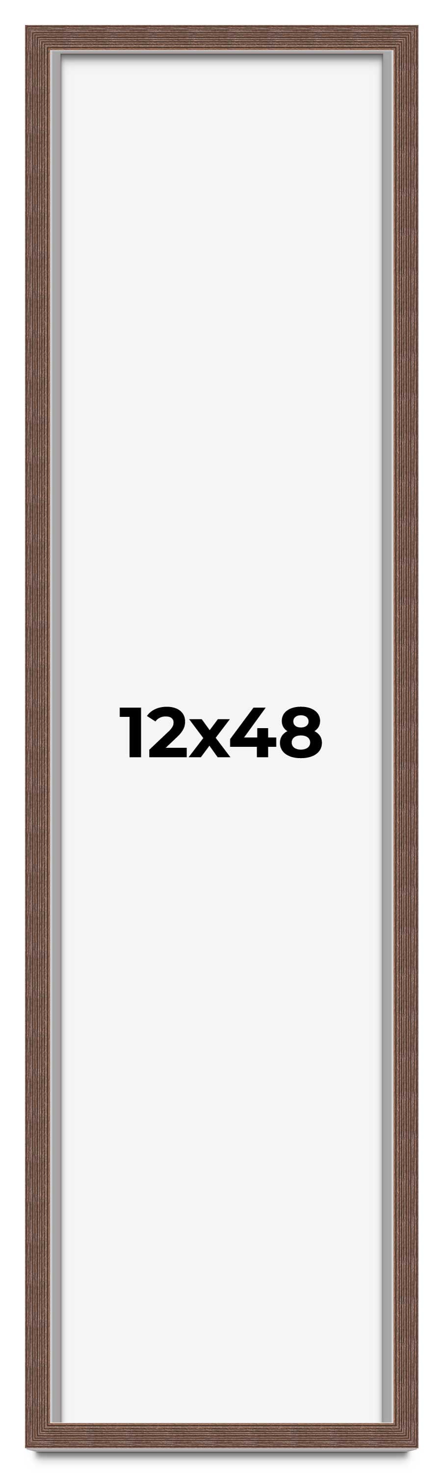 12x48 Shadow Box Frame Brown | 1.125 inches Deep Real Wood Rustic ...