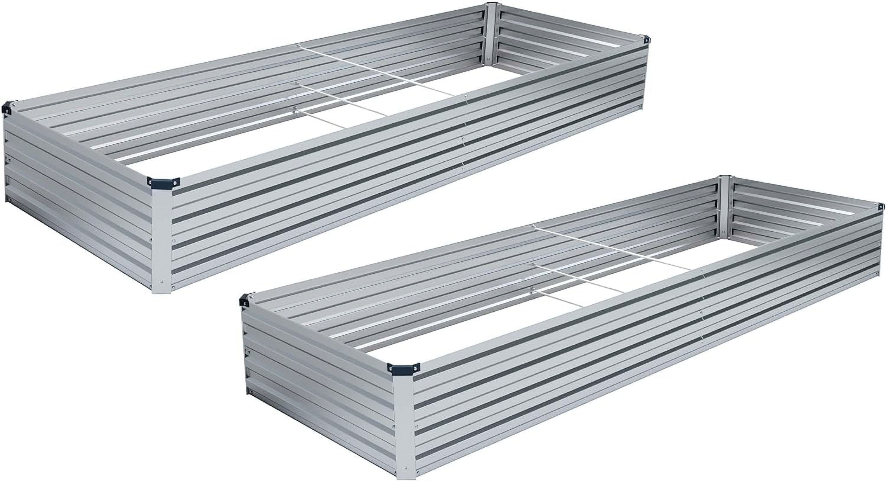 12x4x1.5FT Galvanized Raised Garden Bed,Raised Graden Bed Kit-Square ...