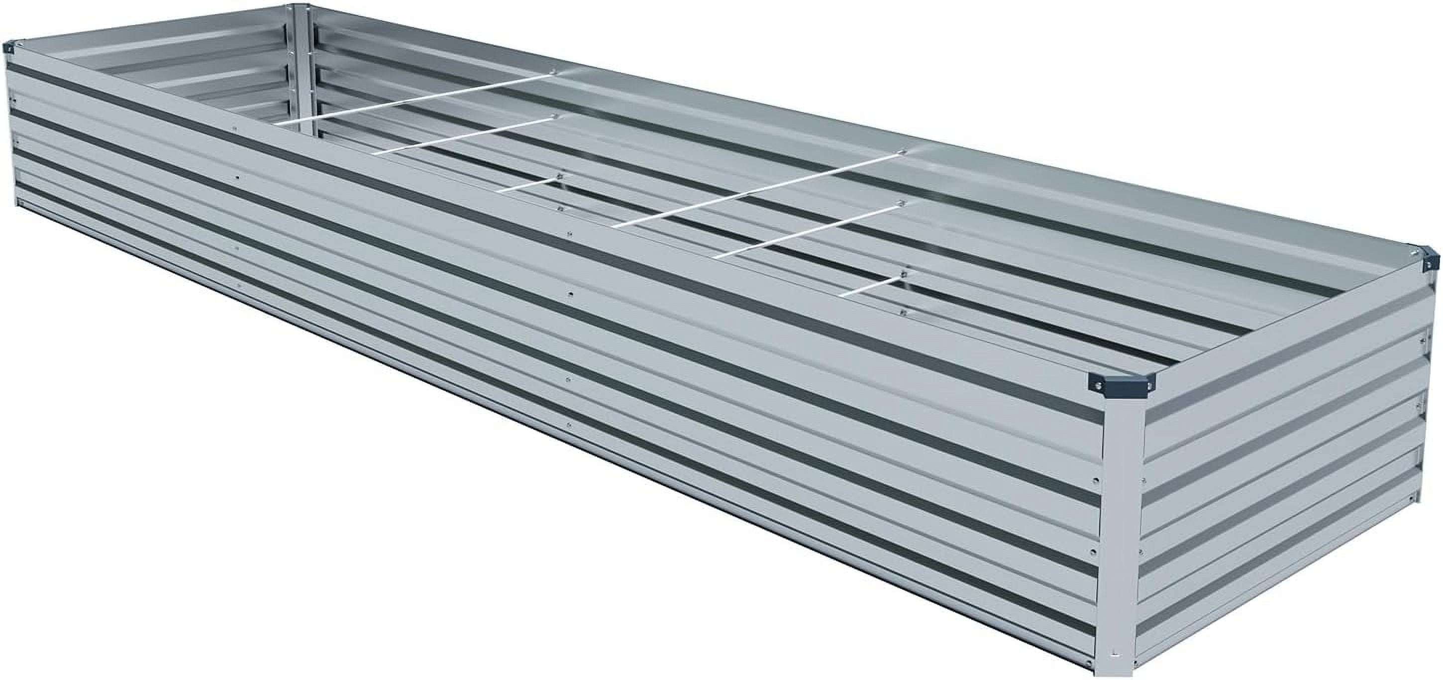 12x4x1.5FT Galvanized Raised Garden Beds Kit Large Outdoor Metal ...