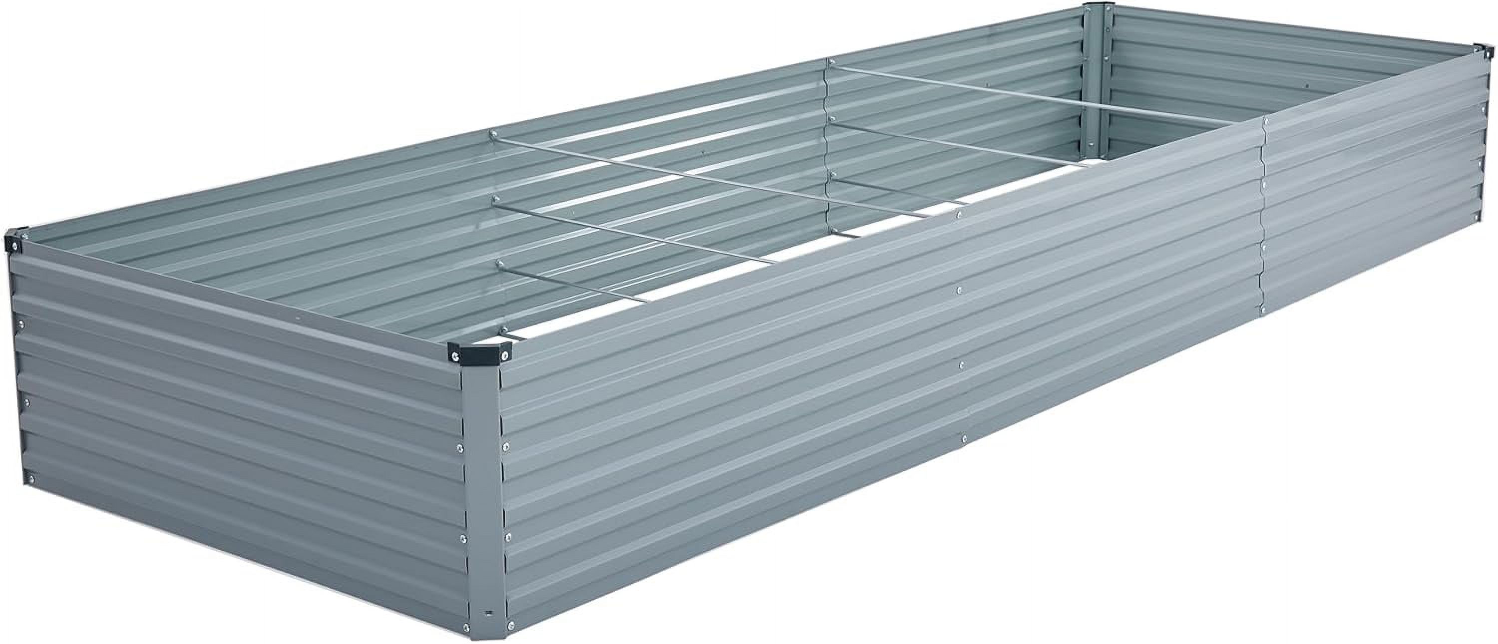 12x4x1.5ft Galvanized Raised Garden Bed,Outdoor Planter Box Metal Patio ...