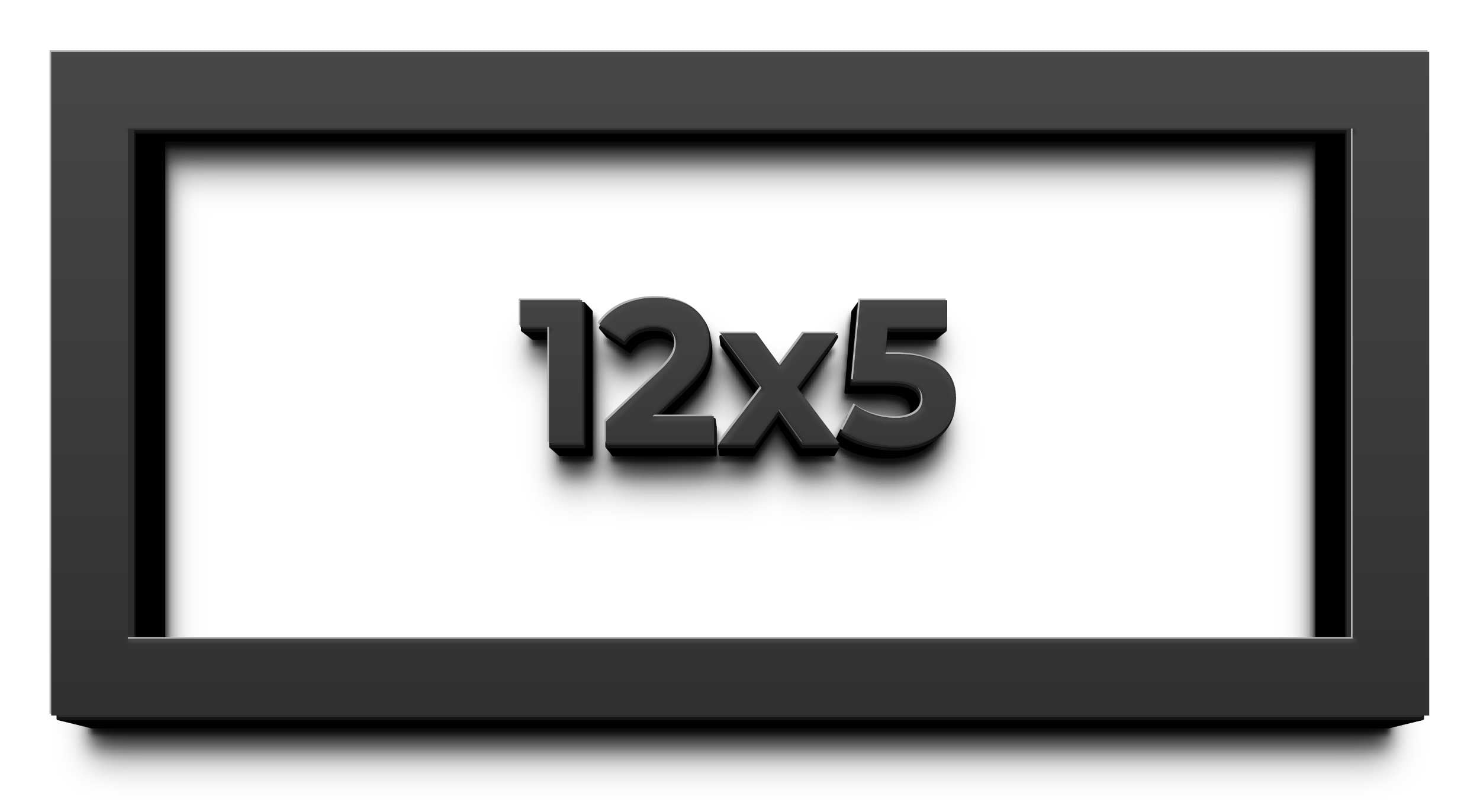 12x5 Shadow Box Frame Black | 1 inches Deep Real Wood Contemporary ...