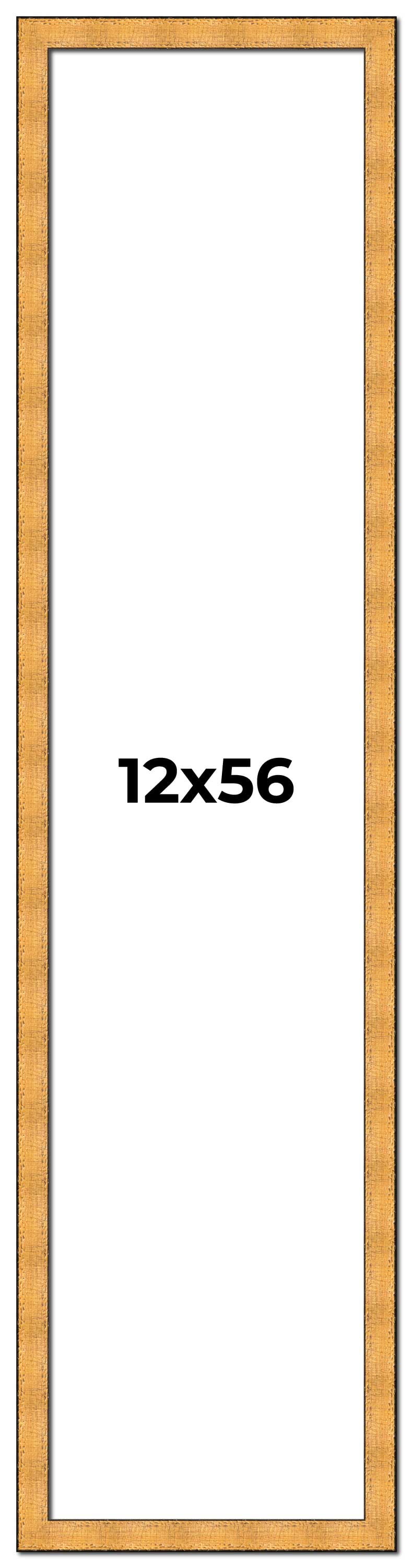 12x56 Frame Gold Rustic Solid Wood Picture Frame | 1.25 Inch Wide ...