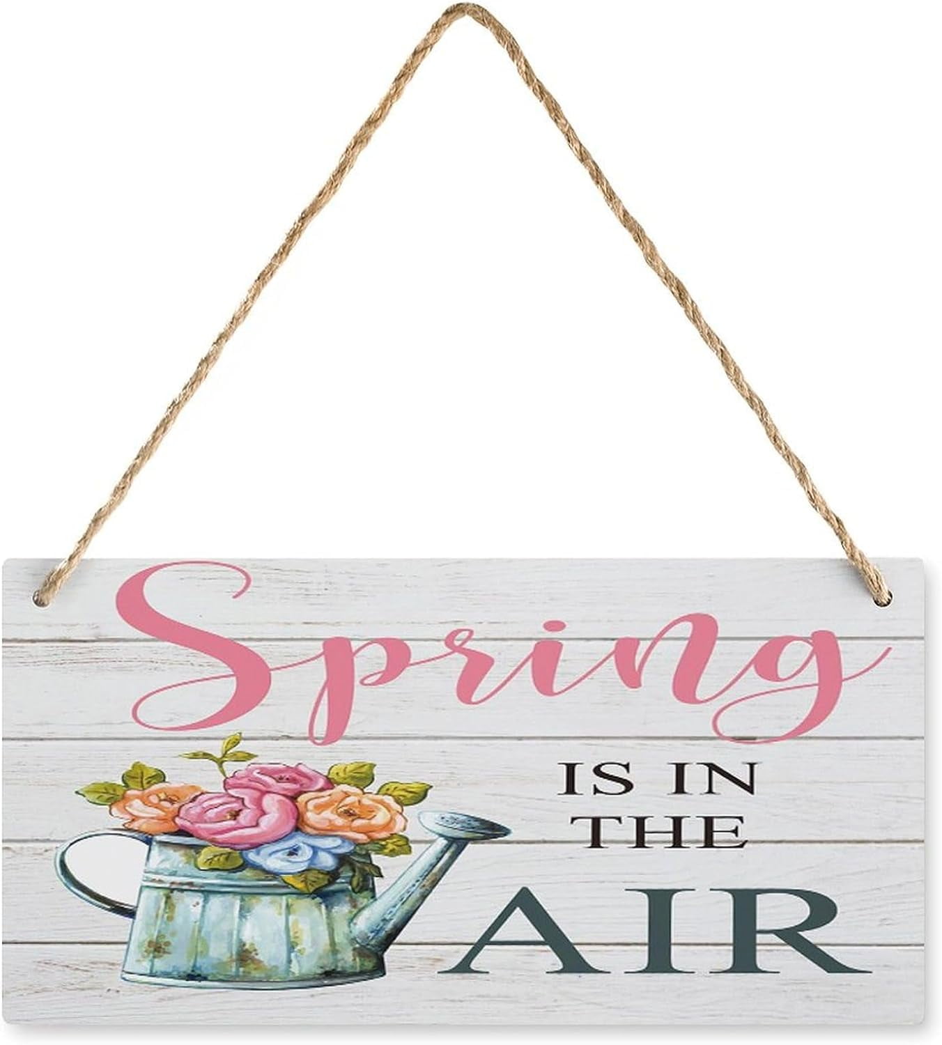 12x6 Inch Rustic Spring Is In The Air Office Decor - Cute Spring Wood ...