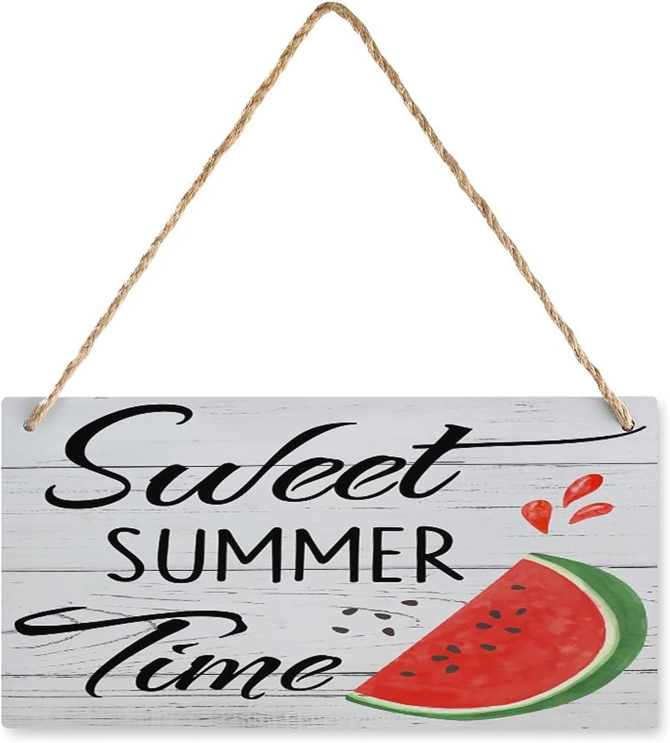 12x6 Inch Rustic Sweet Summer Time Hanging Rustic Wall Decor Sign ...