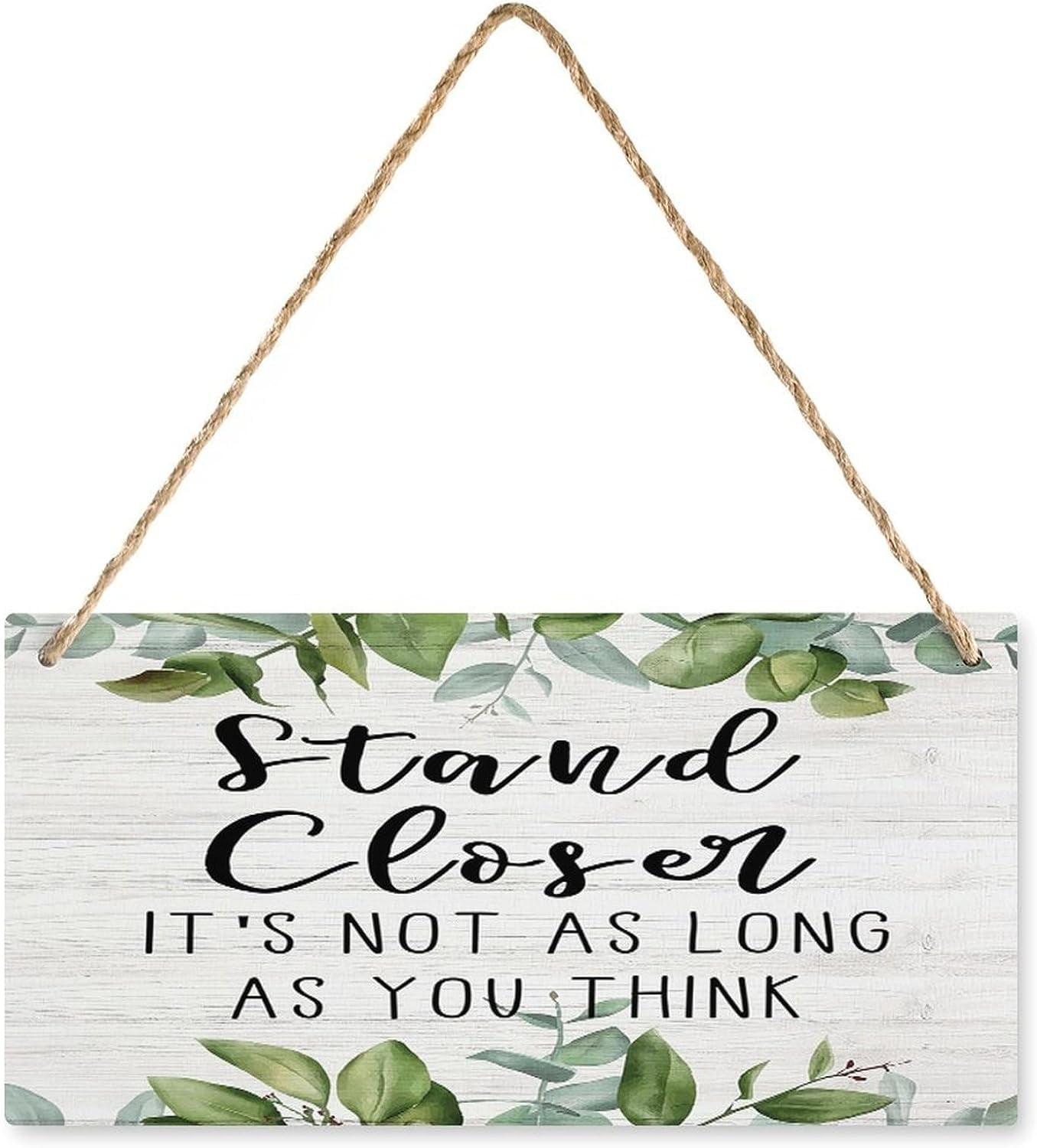 12x6 Inch Stand Closer Hanging Printed Wall Plaque Sign Bathroom Decor ...