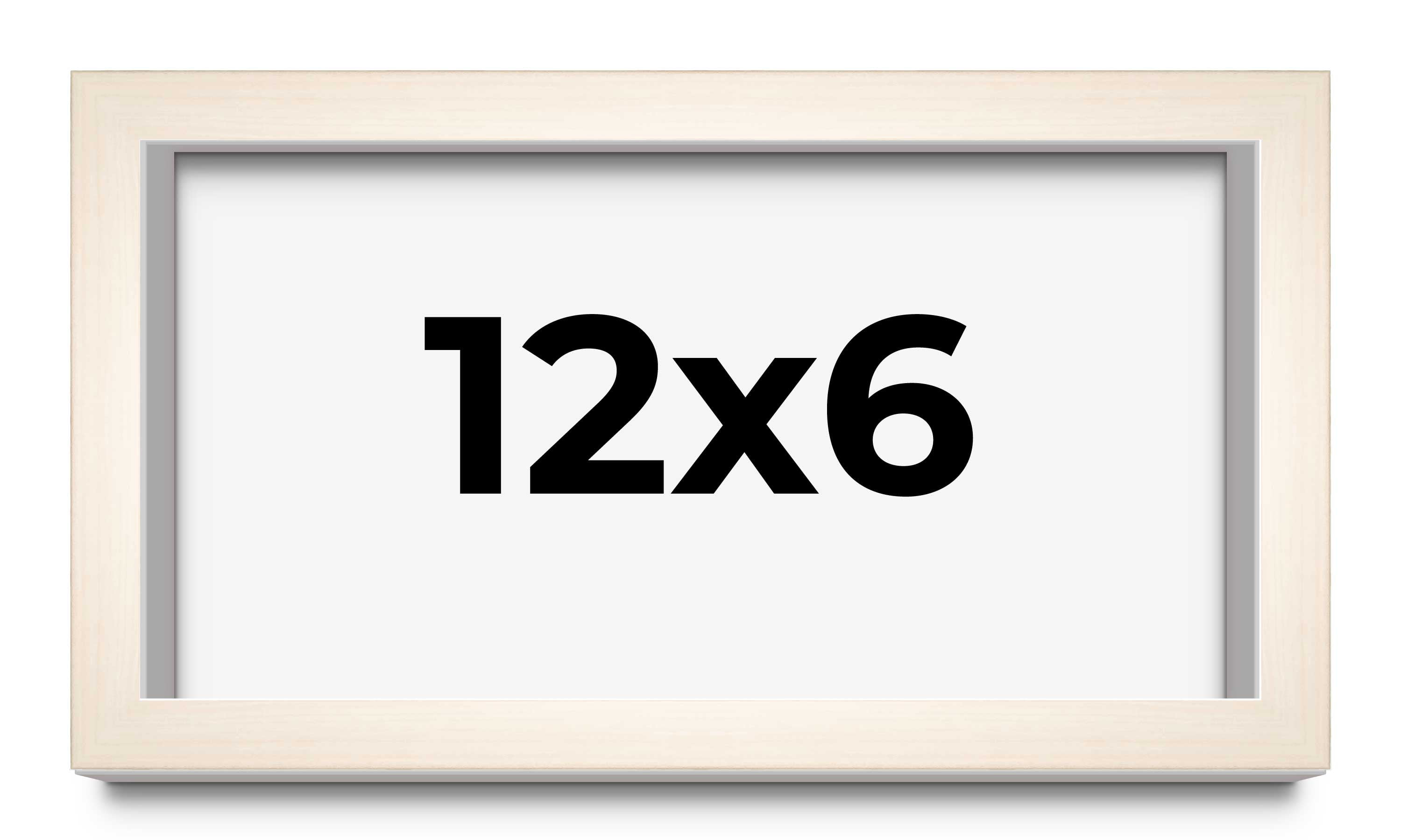 12x6 Shadow Box Cream of Wheat White Washed Display Frame | 0.875 ...