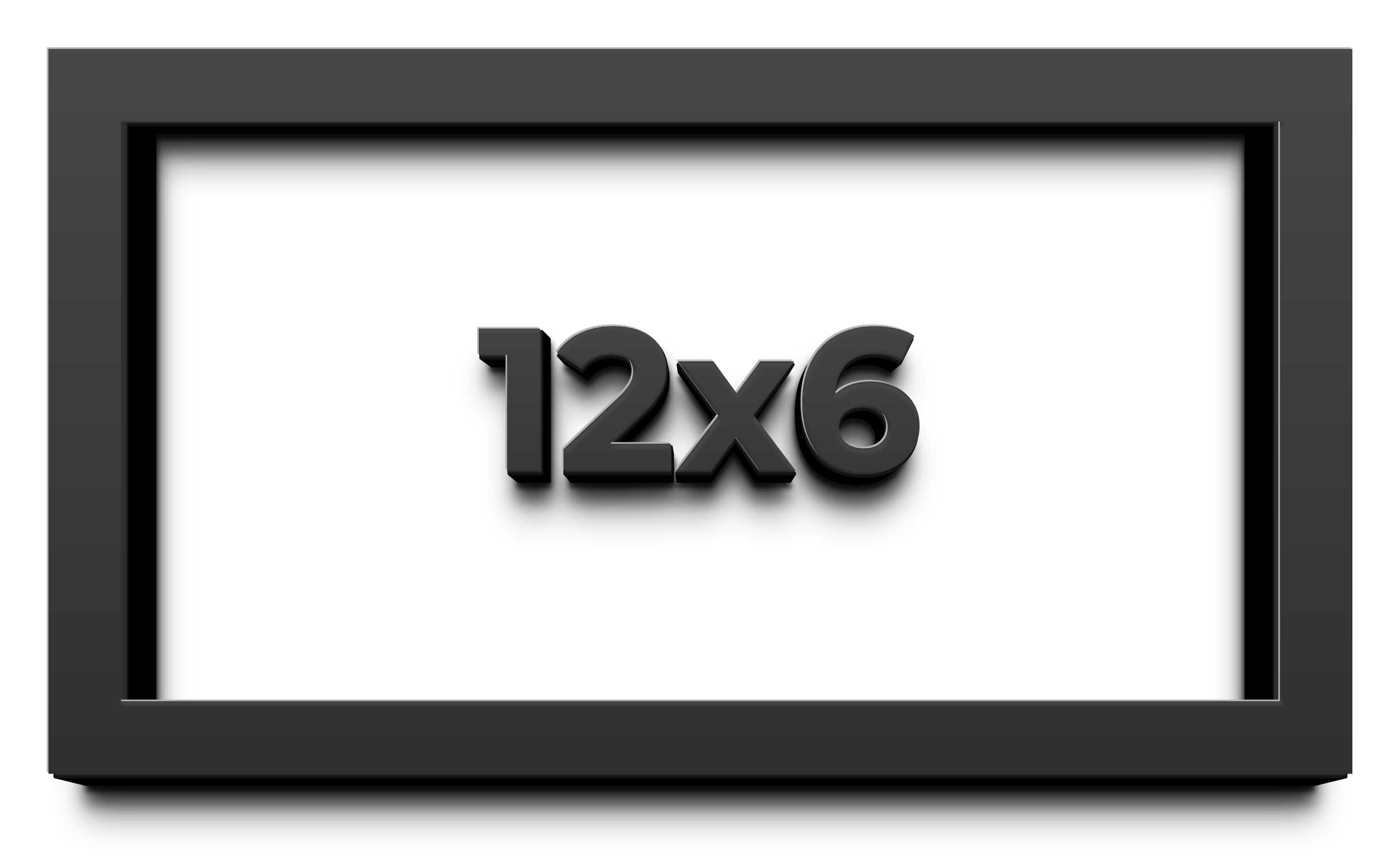 12x6 Shadow Box Frame Black | 1 inches Deep Real Wood Contemporary ...