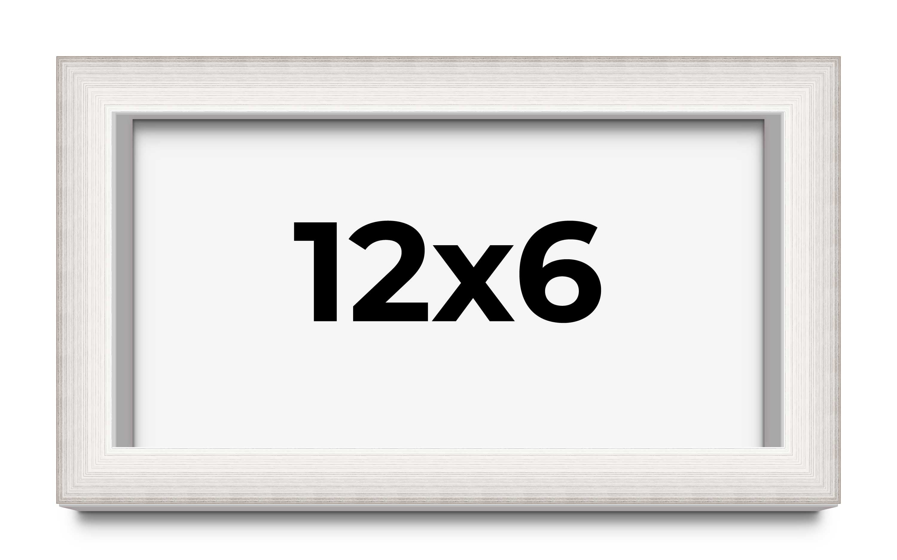 12x6 Shadow Box Silver Brushed Striped Display Frame | 1.625 Inches ...