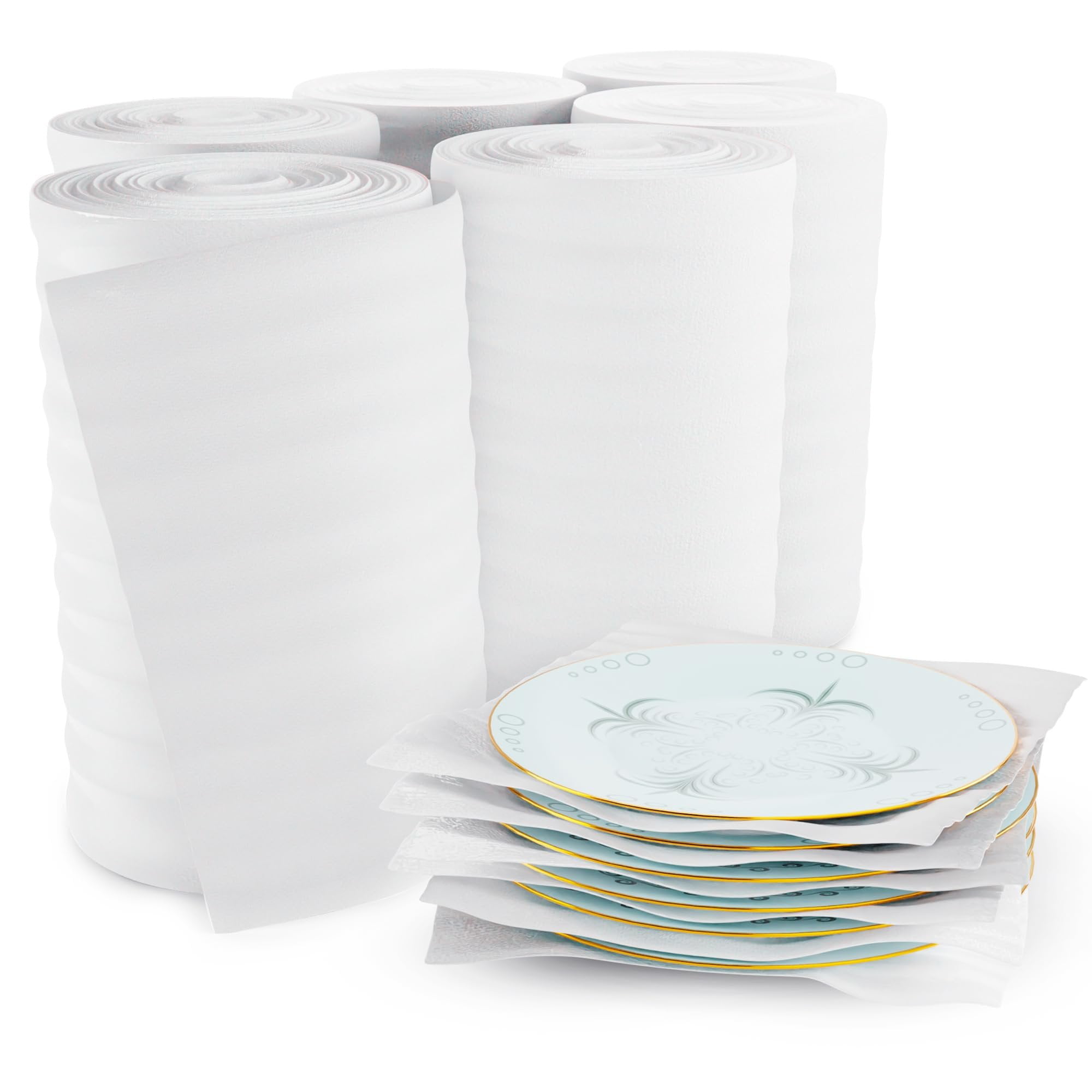 12x60WT New APQ 6 Rolls of Foam Wrap 12" x 60' Feet. Packing Foam ...