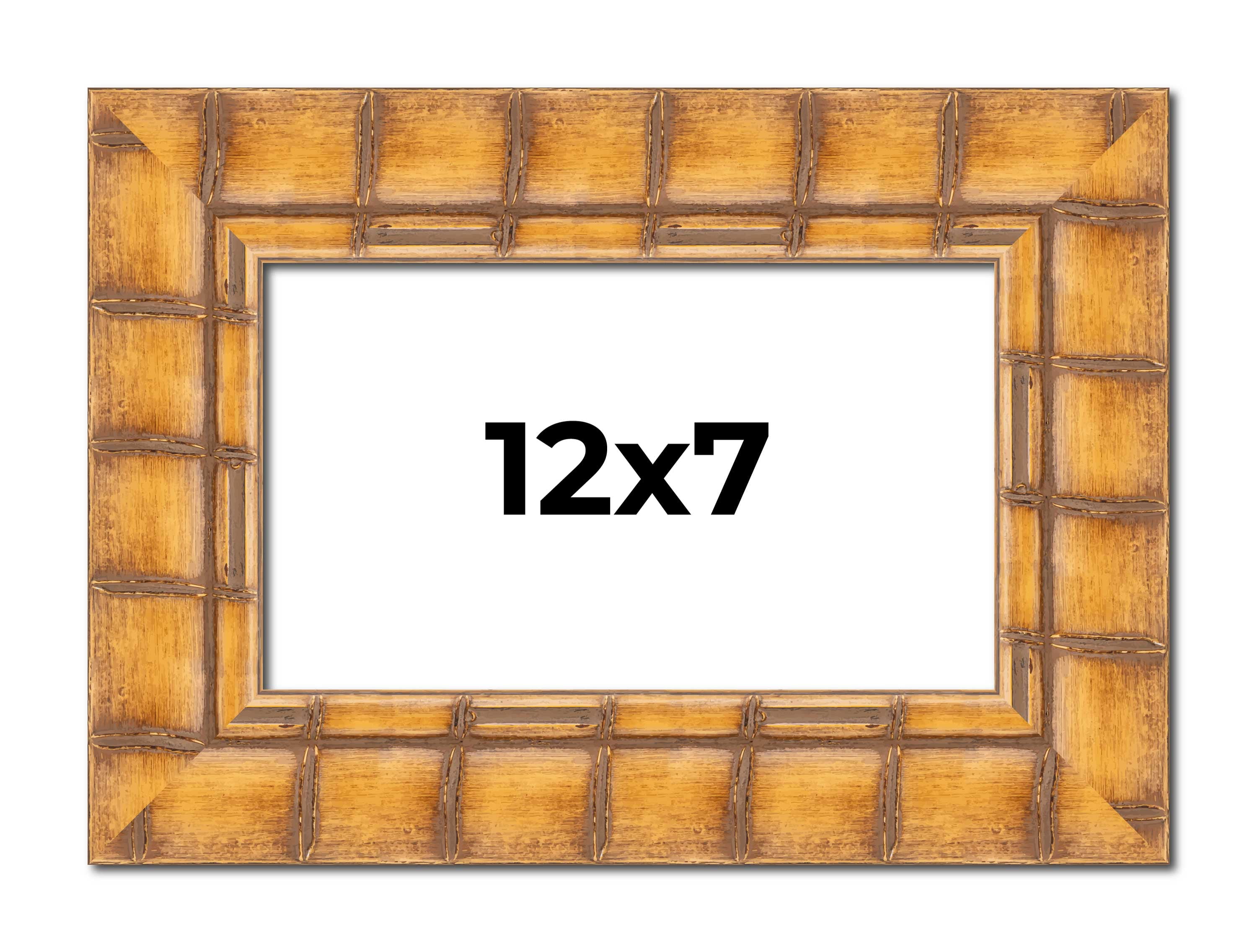 12x7 Frame Beige Real Wood Picture Frame Width 3 inches | Interior ...