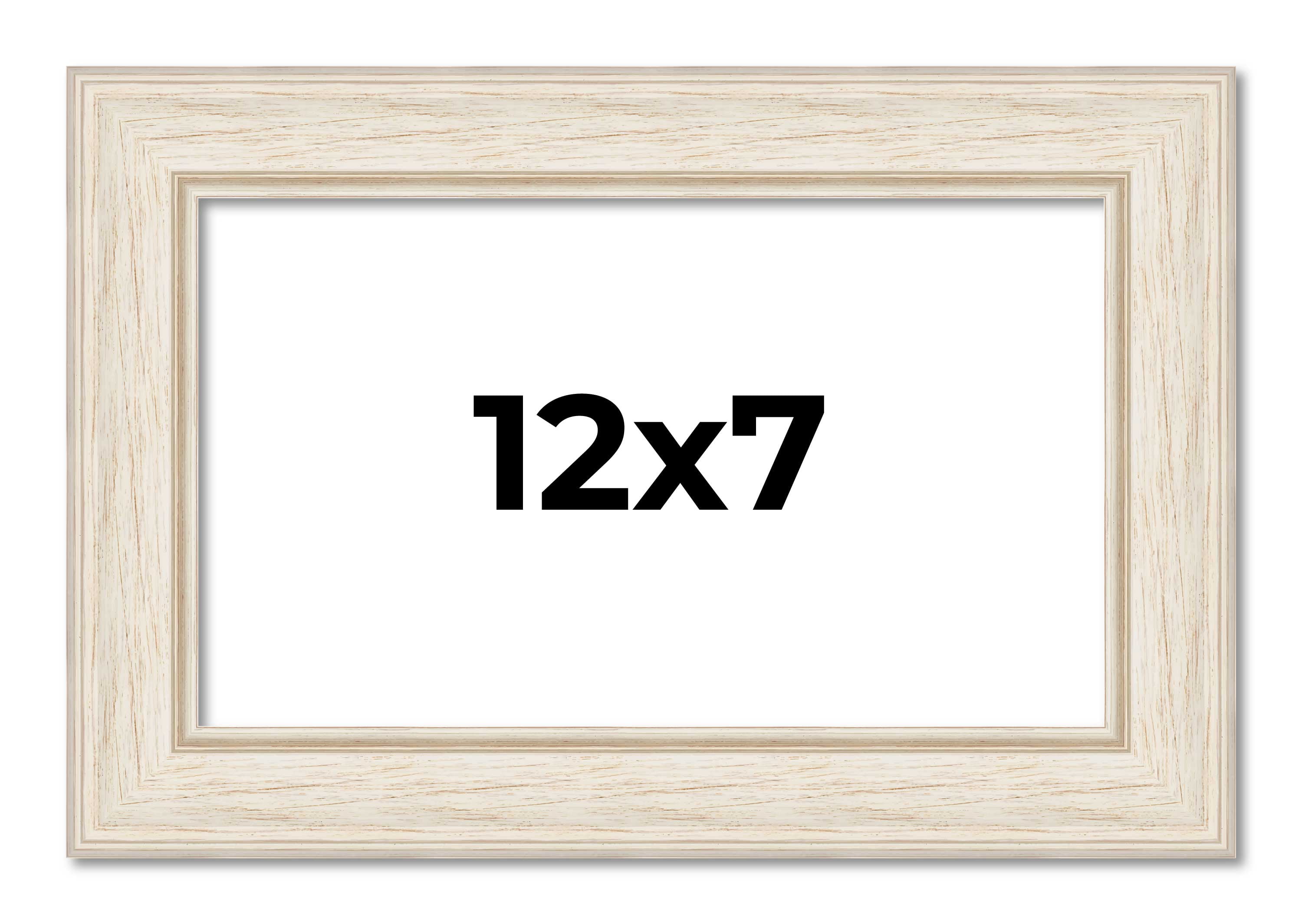 12x7 Frame White Real Wood Picture Frame Width 1.75 inches | Interior ...