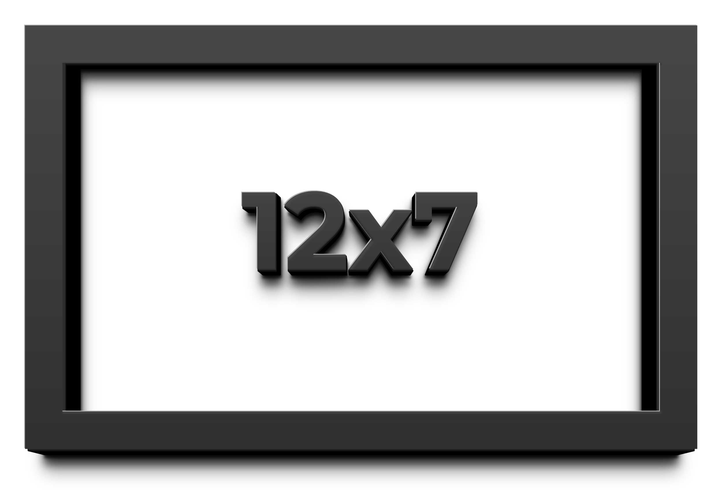 12x7 Shadow Box Frame Black | 1 inches Deep Real Wood Contemporary ...