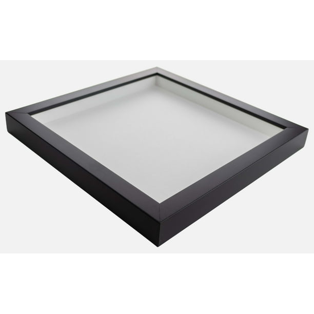 12x7 Shadow Box Frame Black | 2 Inches Deep Real Wood Contemporary ...