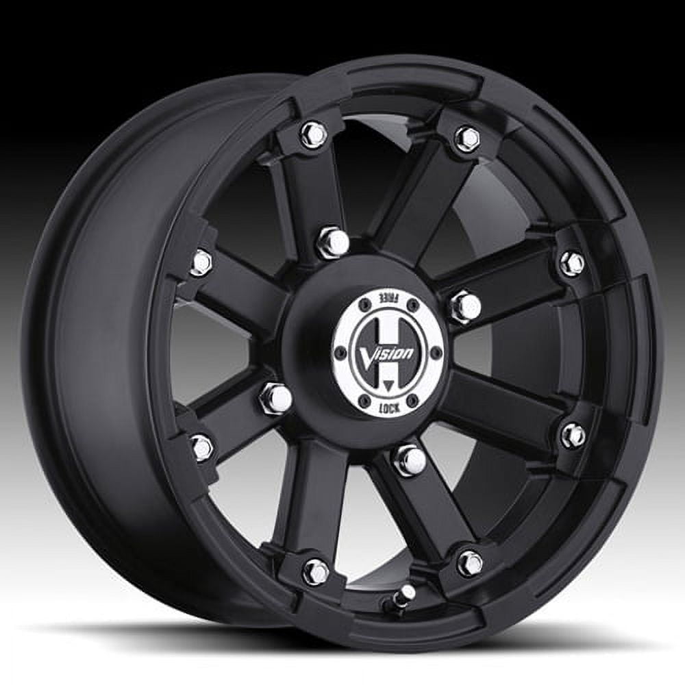 12x7 Vision 393 Lockout Matte Black UTV Wheel 4x137 (2.5mm) - Walmart.com