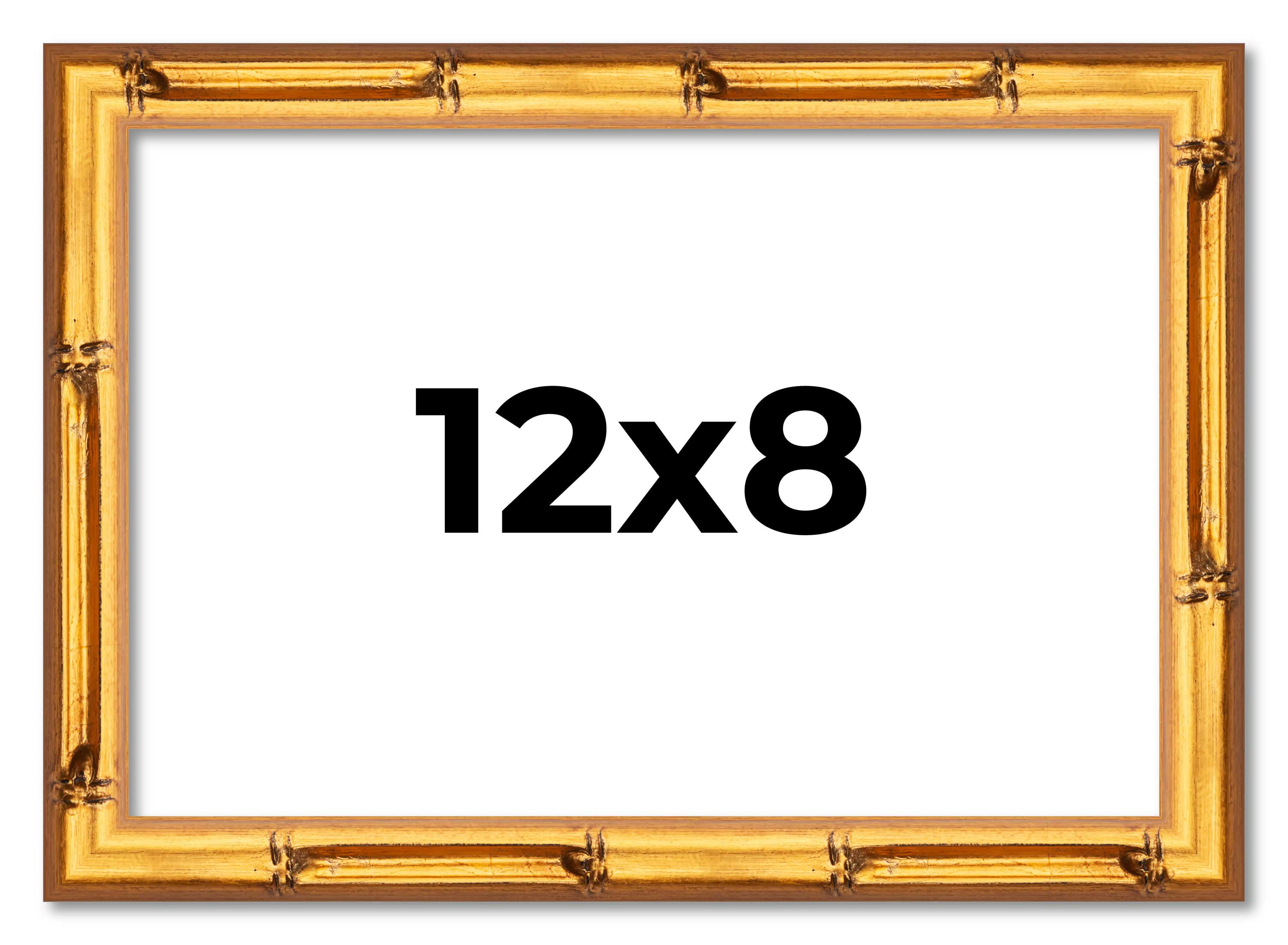 12x8 Frame Gold Bamboo Picture Frame - Complete Modern Photo Frame ...