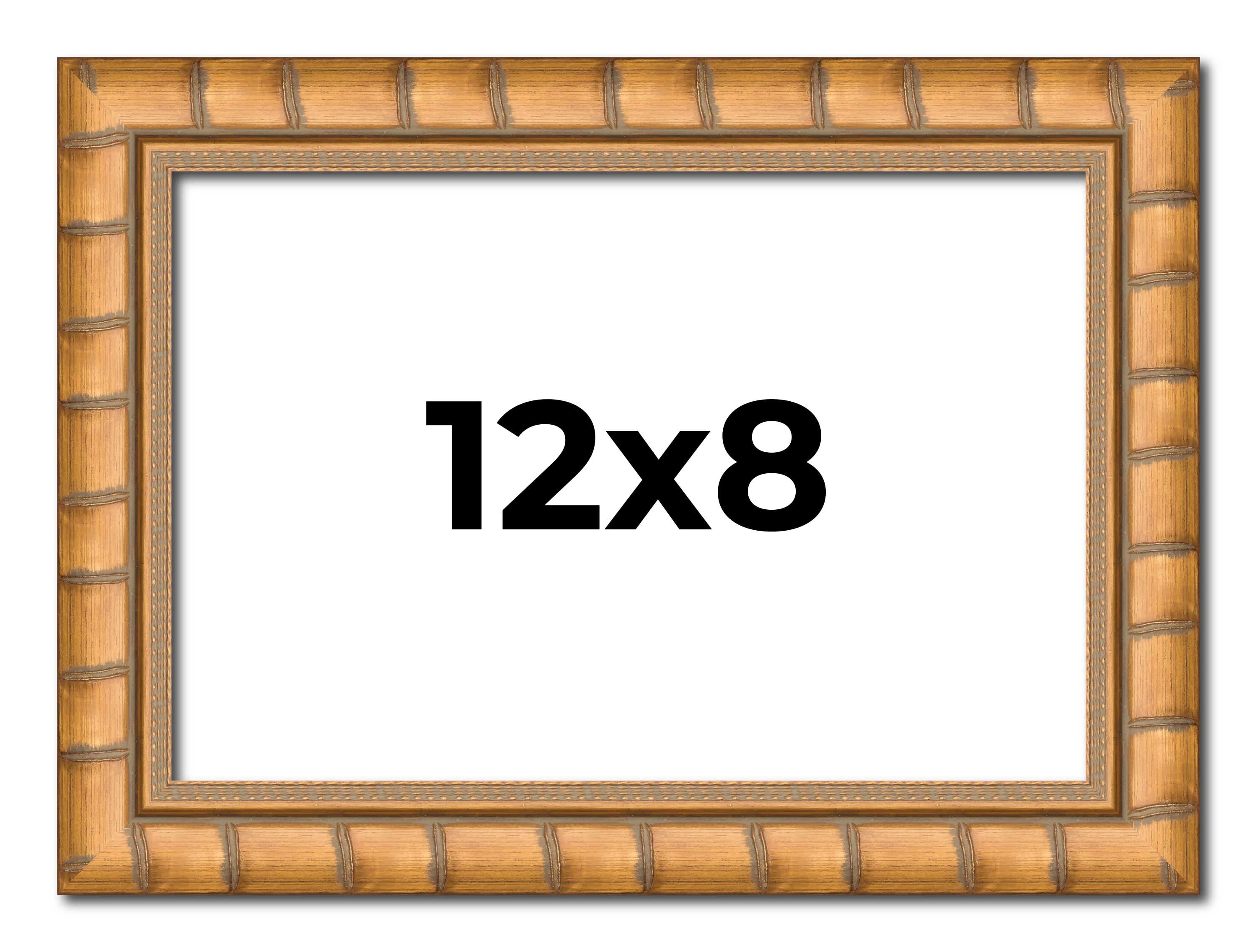 12x8 Frame Gold Real Wood Picture Frame Width 1.5 inches | Interior ...