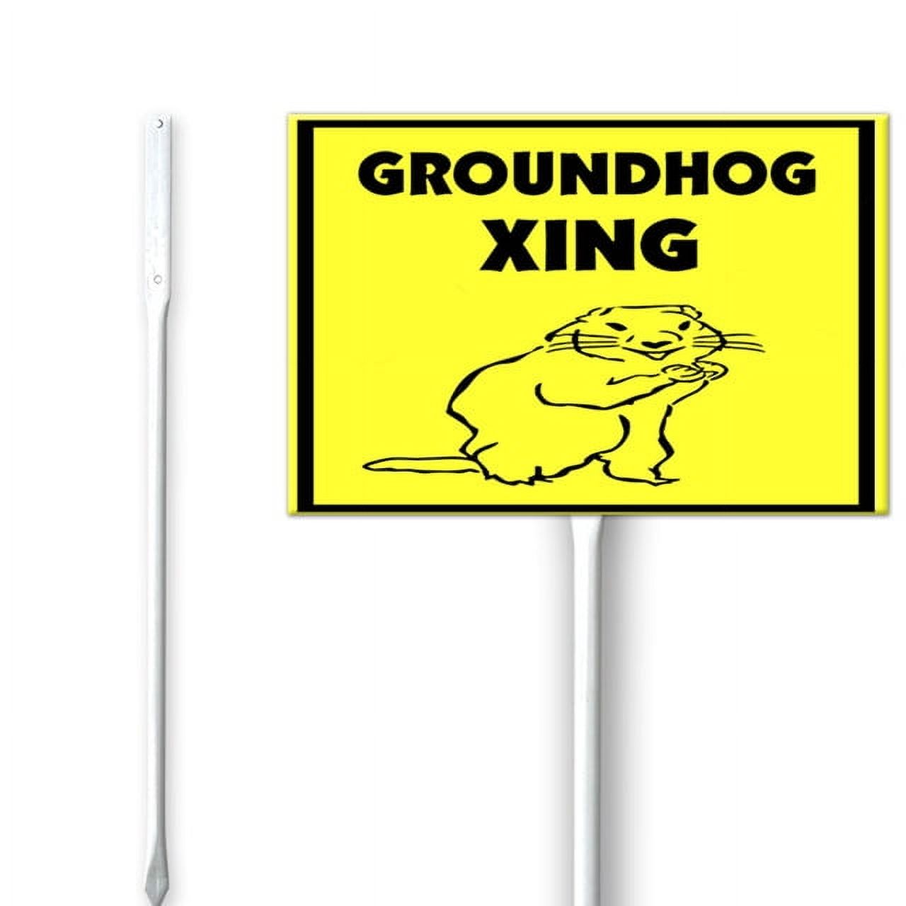 12x8 IN Groundhog Crossing Sign,Caution Danger Safety Security Warning ...