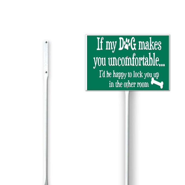 12x8 IN If My Dog Makes You Uncomfortable Sign, Printed Plaque Sign ...