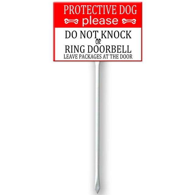 7x8.8 IN Protective Dog Please Do Not Knock or Ring Door bell Ring Door ...