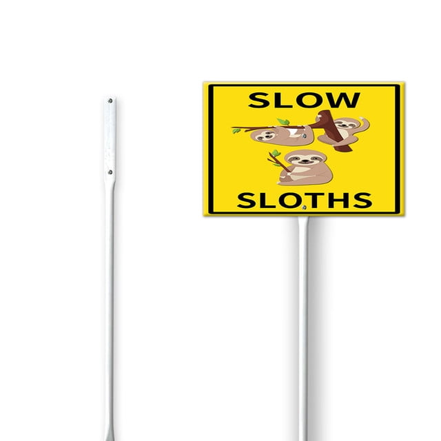 12x8 IN Slow Sloths Crossing Road Sign,Crossing Sign for Home Garden ...