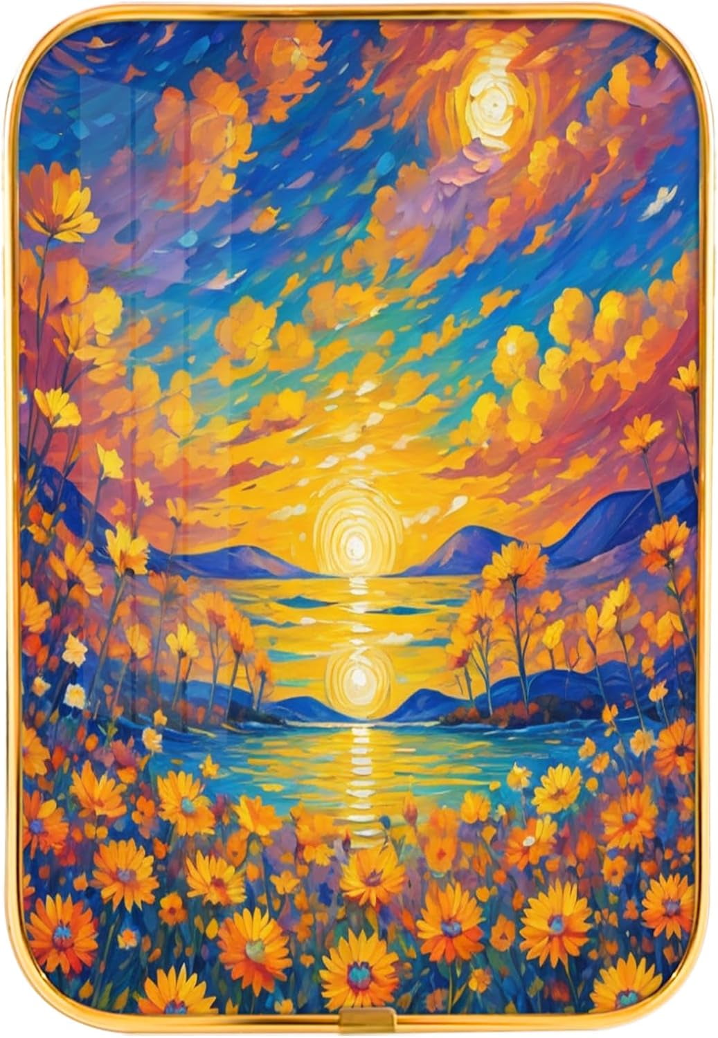 12x8 In Framed Sunflower Sunset Wall Art Decor Beach Sky Cloud Picture ...