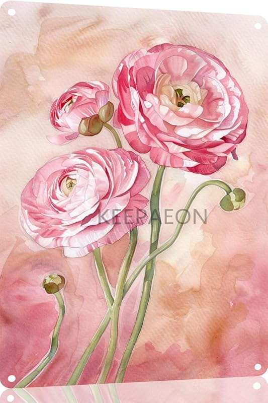 12x8 Inch Aluminum Signs Wildflower Wall Sign Vintage Wall Art Metal ...