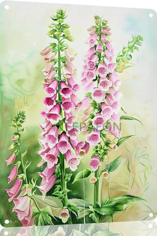 12x8 Inch Aluminum Signs Wildflower Wall Sign Vintage Wall Art Metal ...