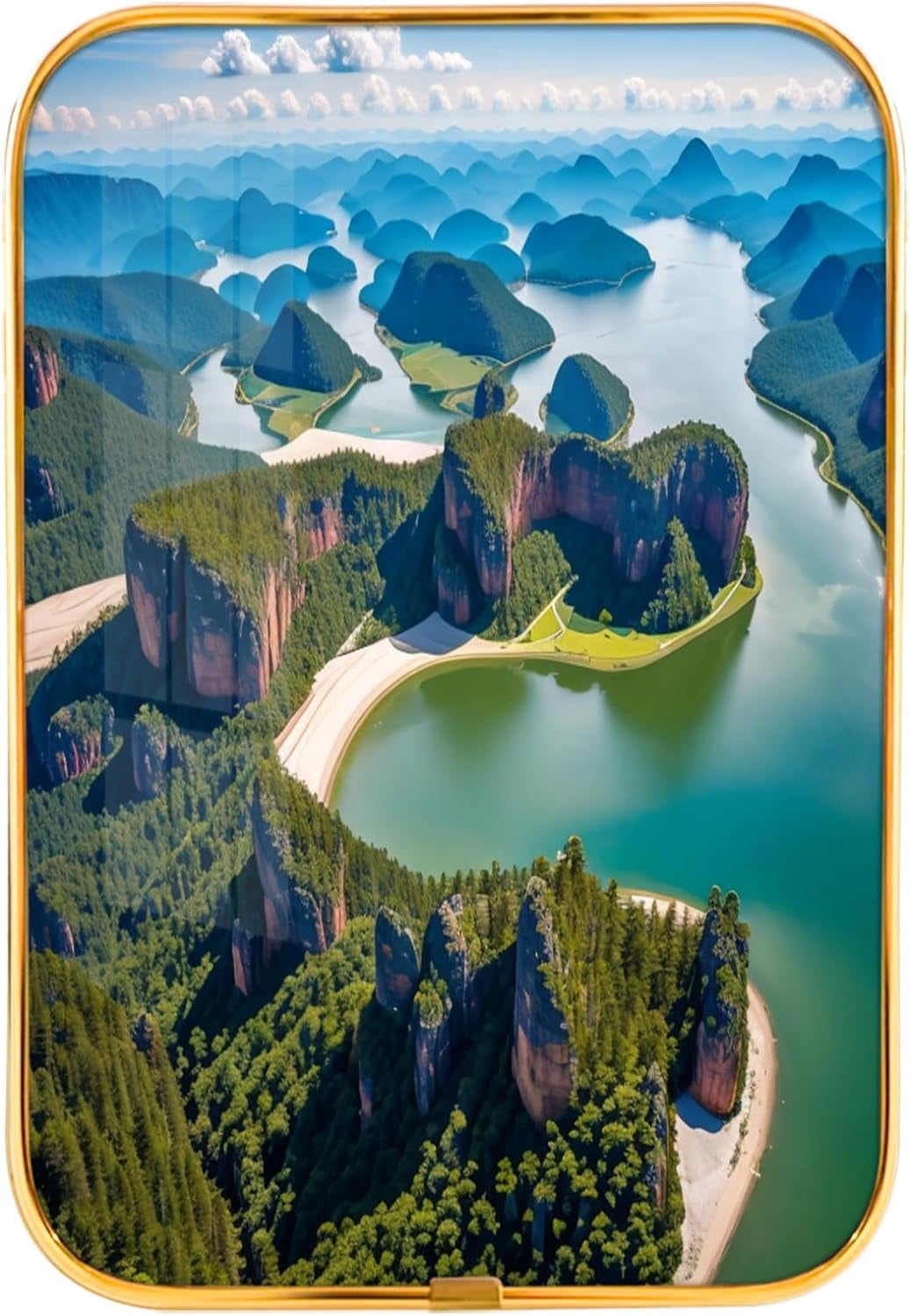 12x8 Inches Framed Lake Mountains Hill Environment Nature Wilderness ...