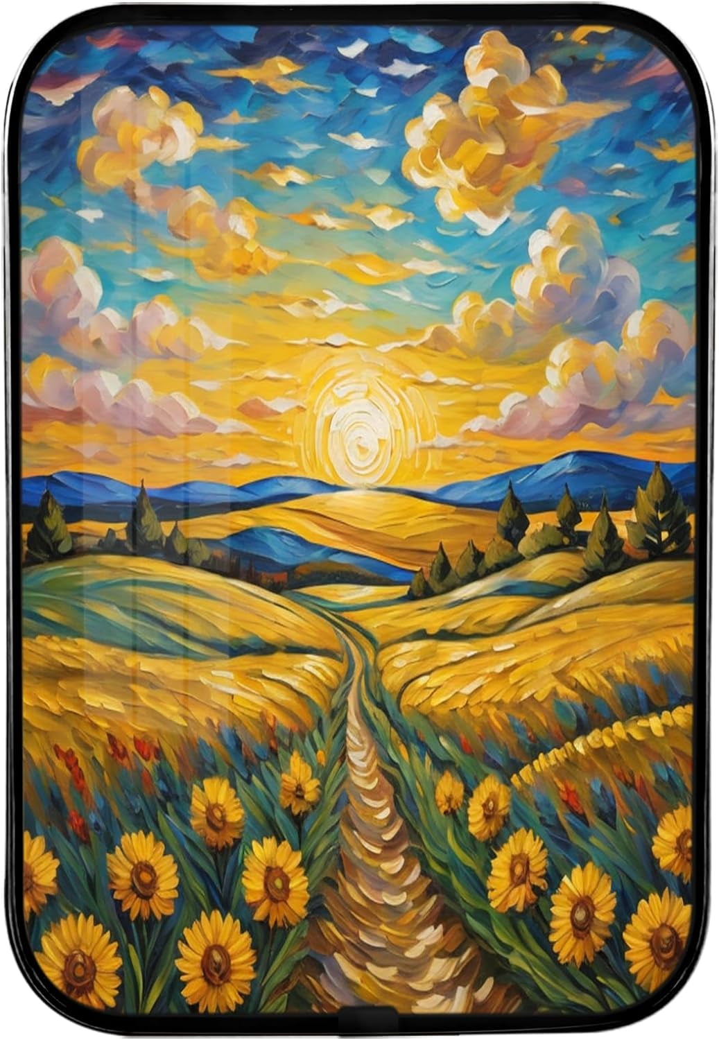 12x8 Inches Framed Sunflower Sunset Wall Art Decor Beach Sky Cloud ...