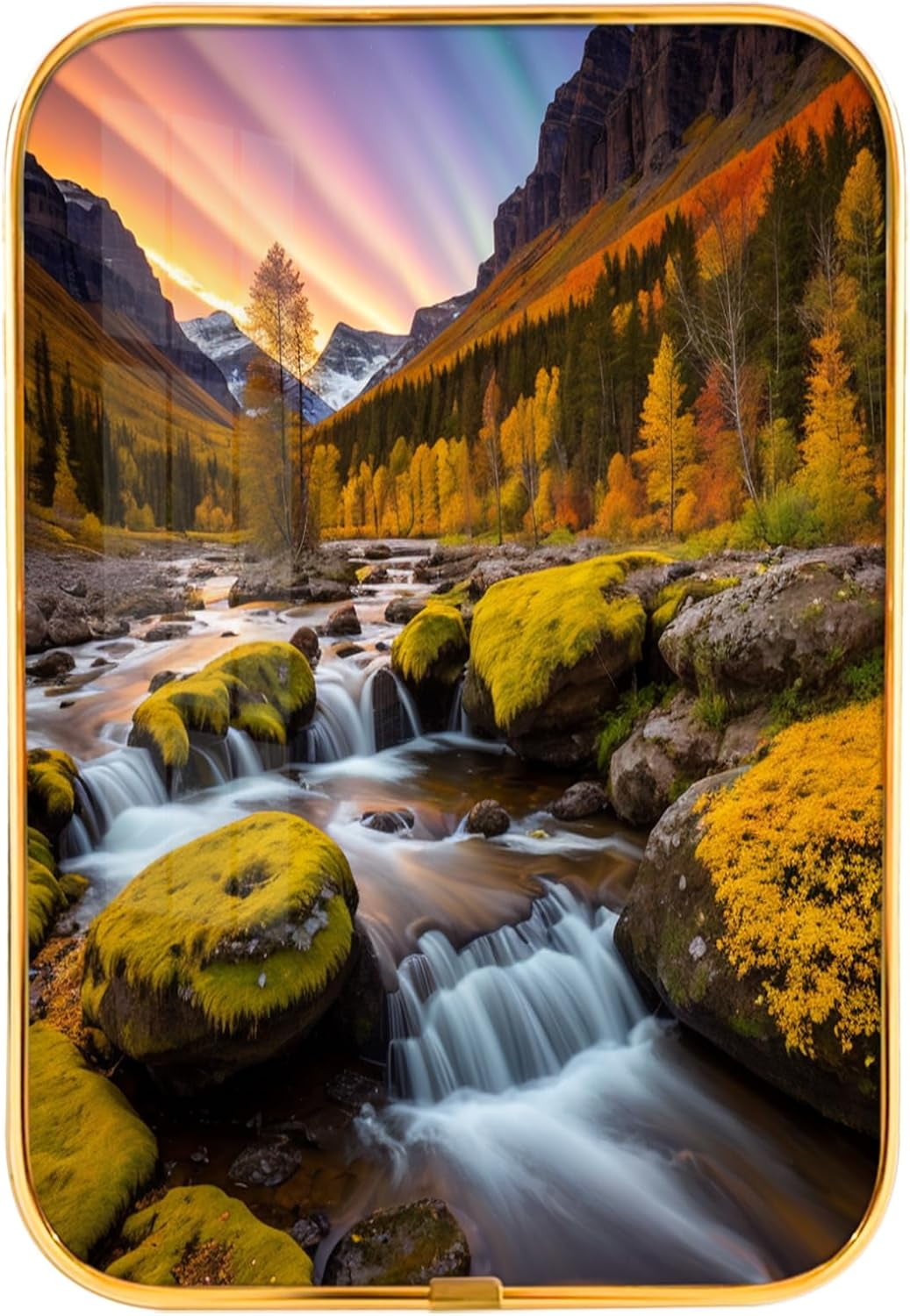 12x8 Inches Framed Waterfall and Stream Nature Pictures Artwork Fall ...