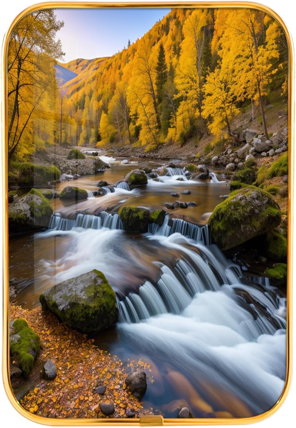 12x8 Inches Framed Waterfall and Stream Nature Pictures Artwork Fall ...