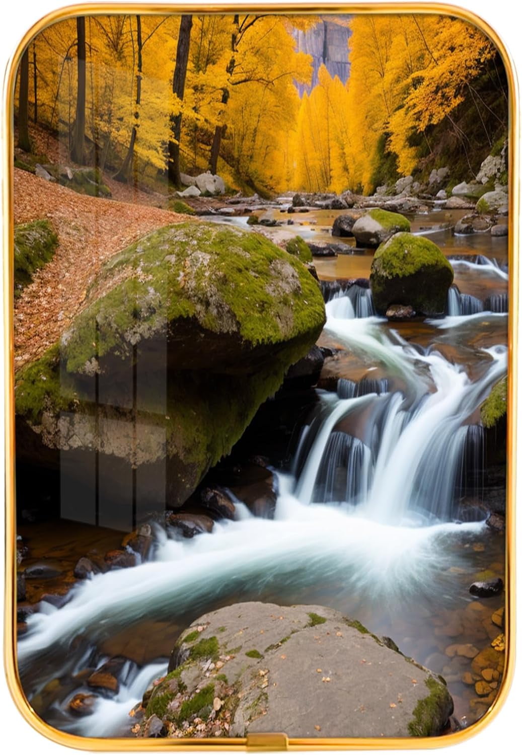 12x8 Inches Framed Waterfall and Stream Nature Pictures Artwork Fall ...