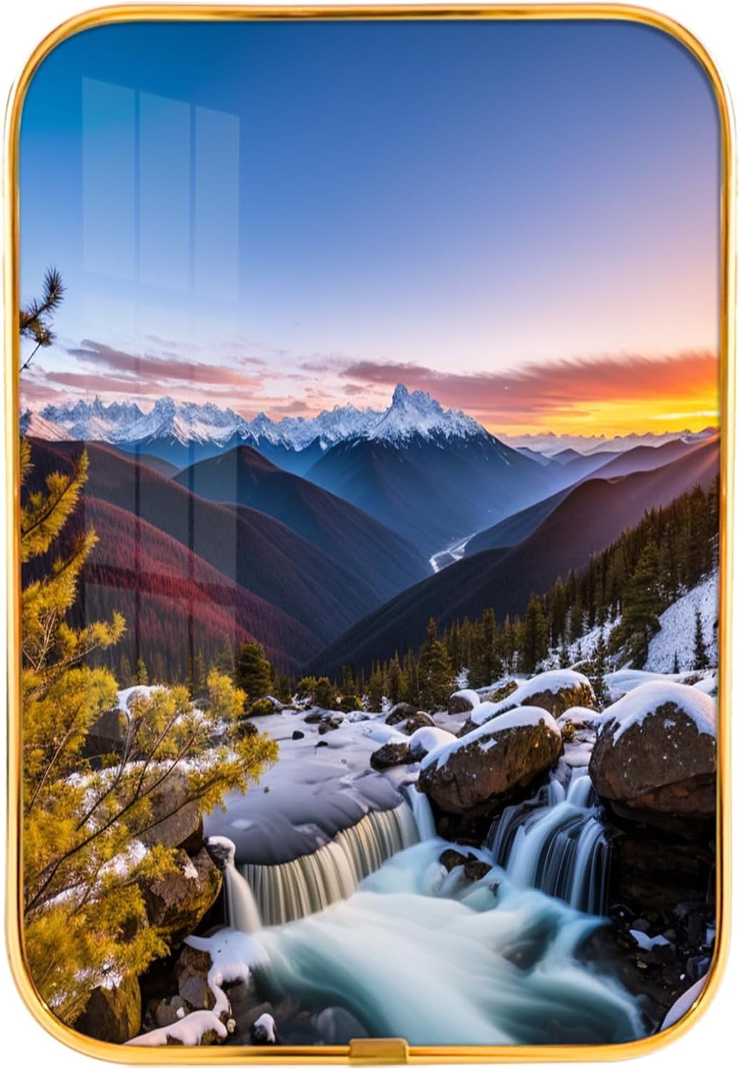 12x8 Inches Framed Waterfall and Stream Nature Pictures Artwork Fall ...