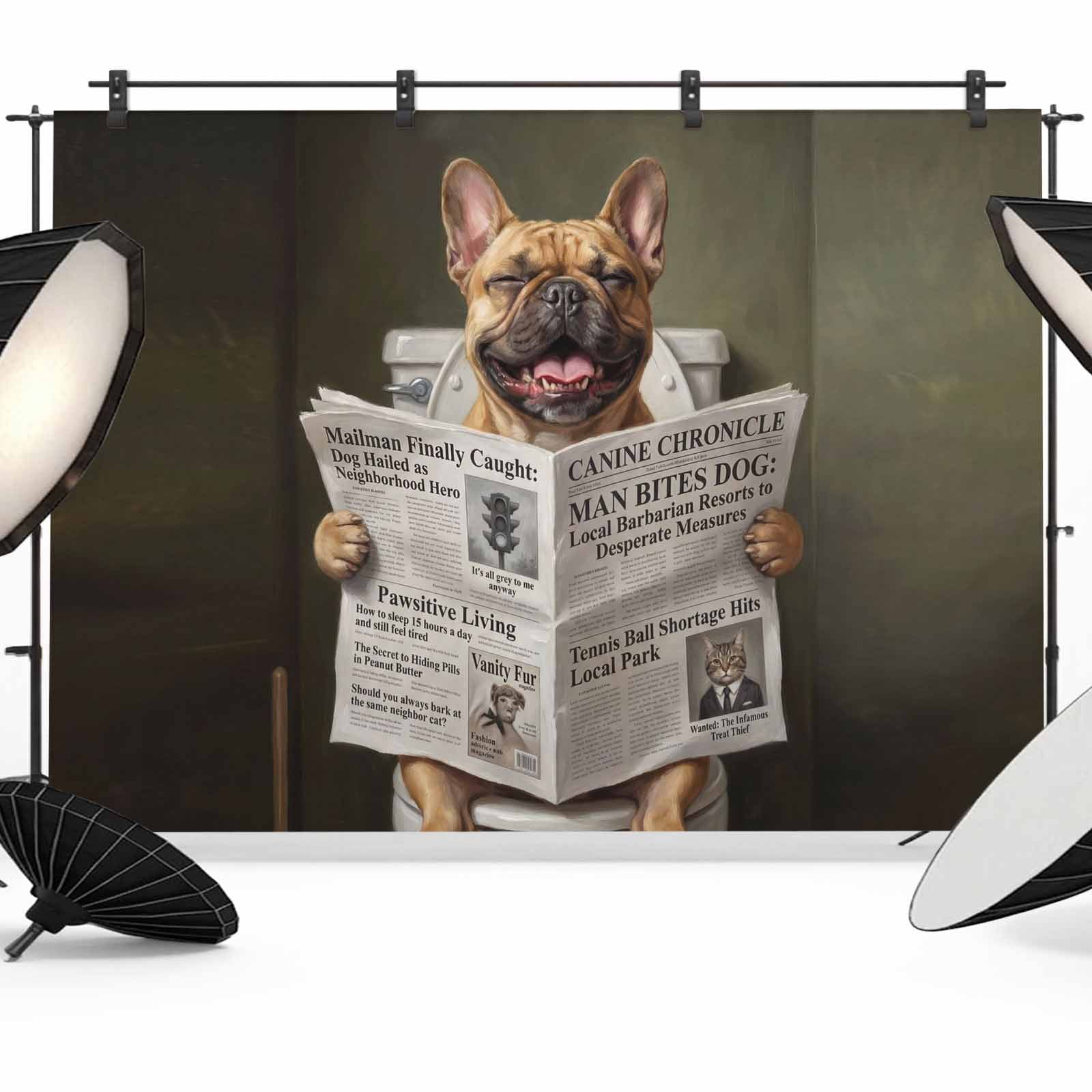 12x8ft Photo Backdrop, Abstract Dogs Soft Polyester Backdrop Curtains ...