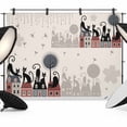 12x8ft Photo Backdrop, Black Cat Soft Polyester Backdrop Curtains ...