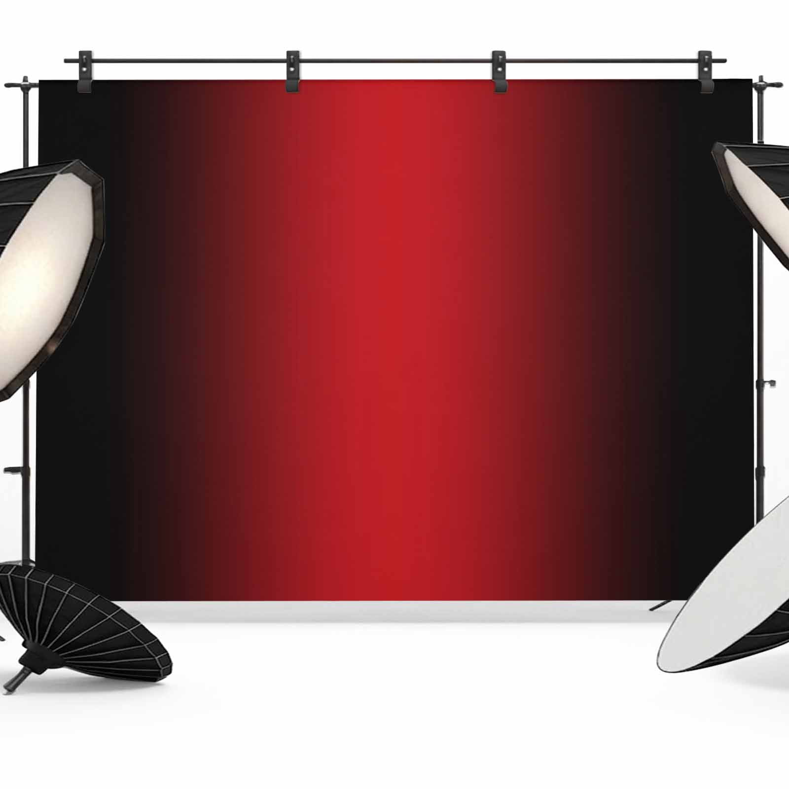 12x8ft Photo Backdrop, Black Red Ombre Soft Polyester Backdrop Curtains ...