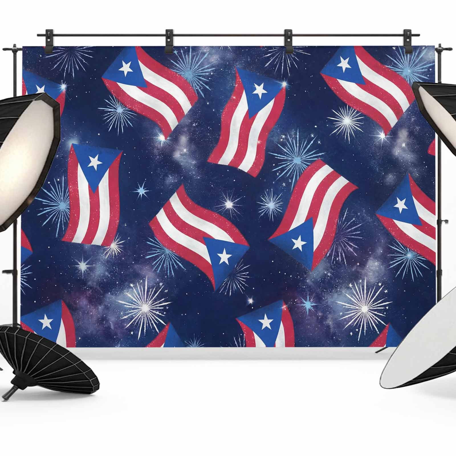 12x8ft Photo Backdrop, Blue American Flag Soft Polyester Backdrop ...