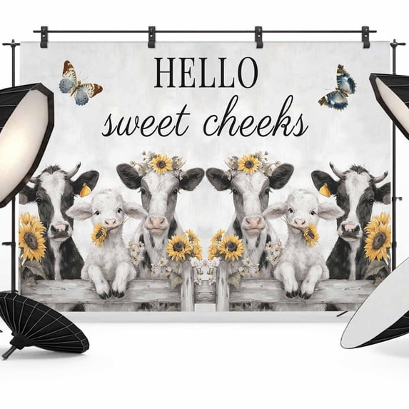 12x8ft Photo Backdrop, Farmhouse Animals Soft Polyester Backdrop ...