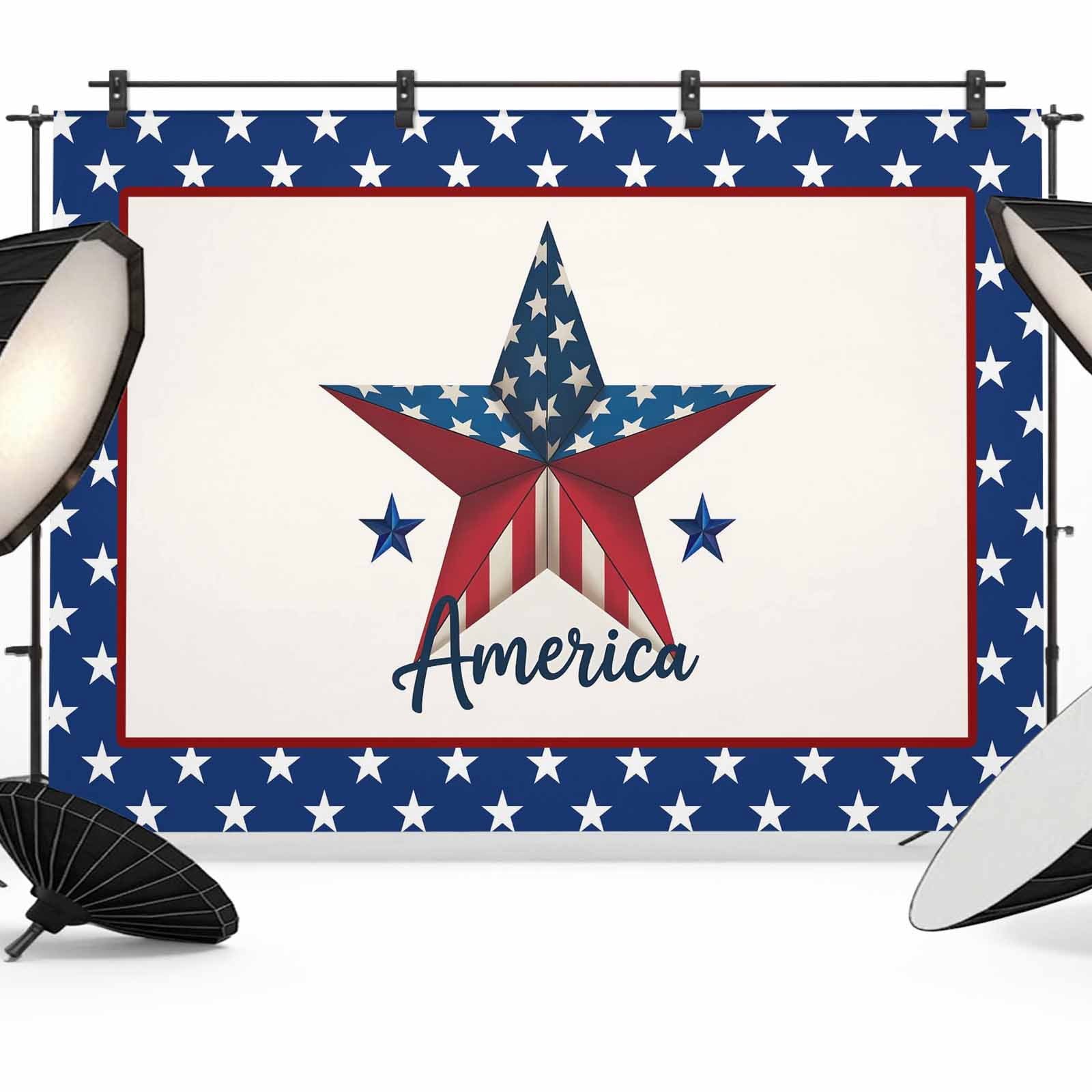 12x8ft Photo Backdrop, Independence Day Soft Polyester Backdrop ...