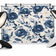 12x8ft Photo Backdrop, Navy Blue Peony Soft Polyester Backdrop Curtains ...