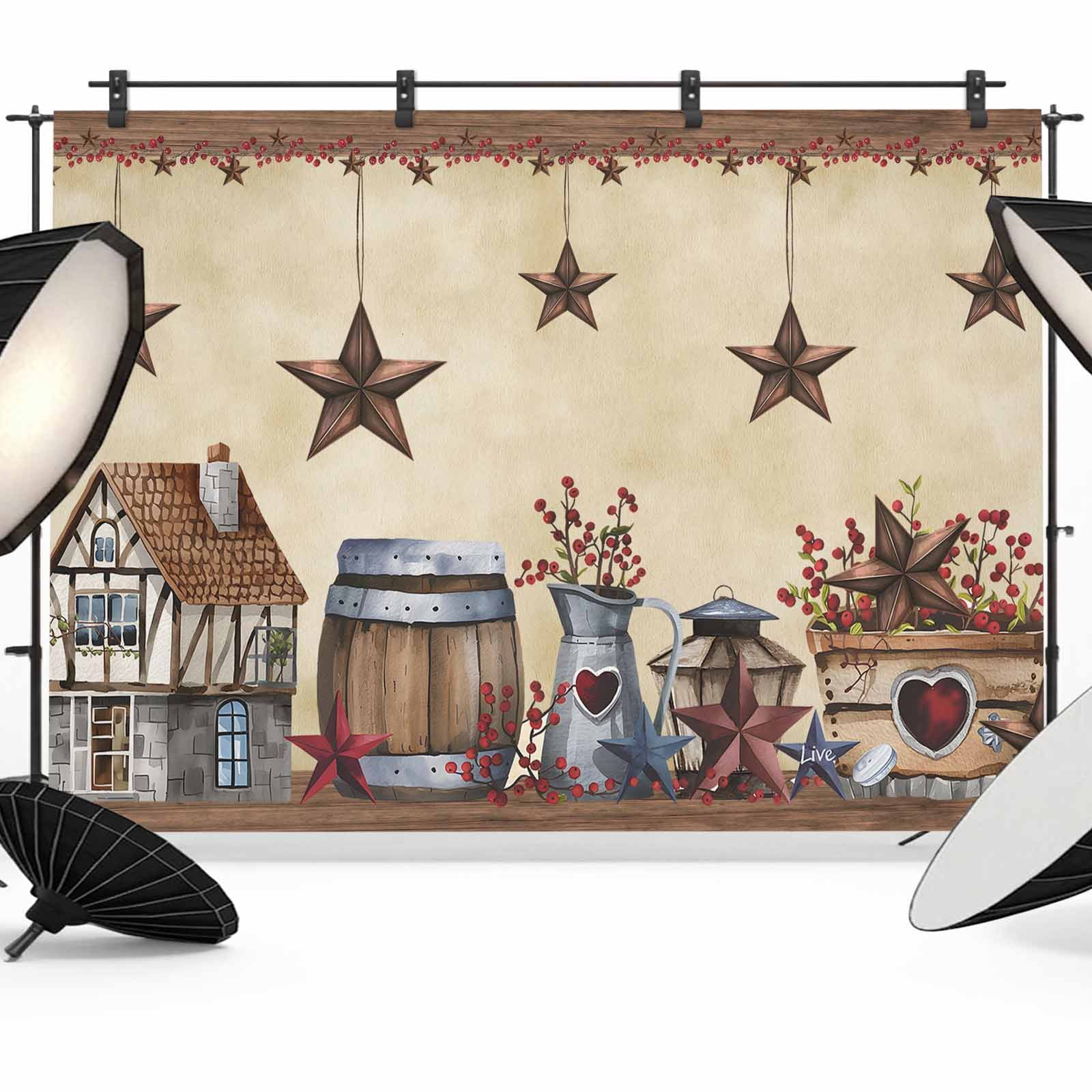 12x8ft Photo Backdrop, Star Brown Soft Polyester Backdrop Curtains ...