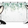 12x8ft Photo Backdrop, Teal Botanical Soft Polyester Backdrop Curtains ...