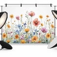 12x8ft Photo Backdrop, Wildflower Soft Polyester Backdrop Curtains ...