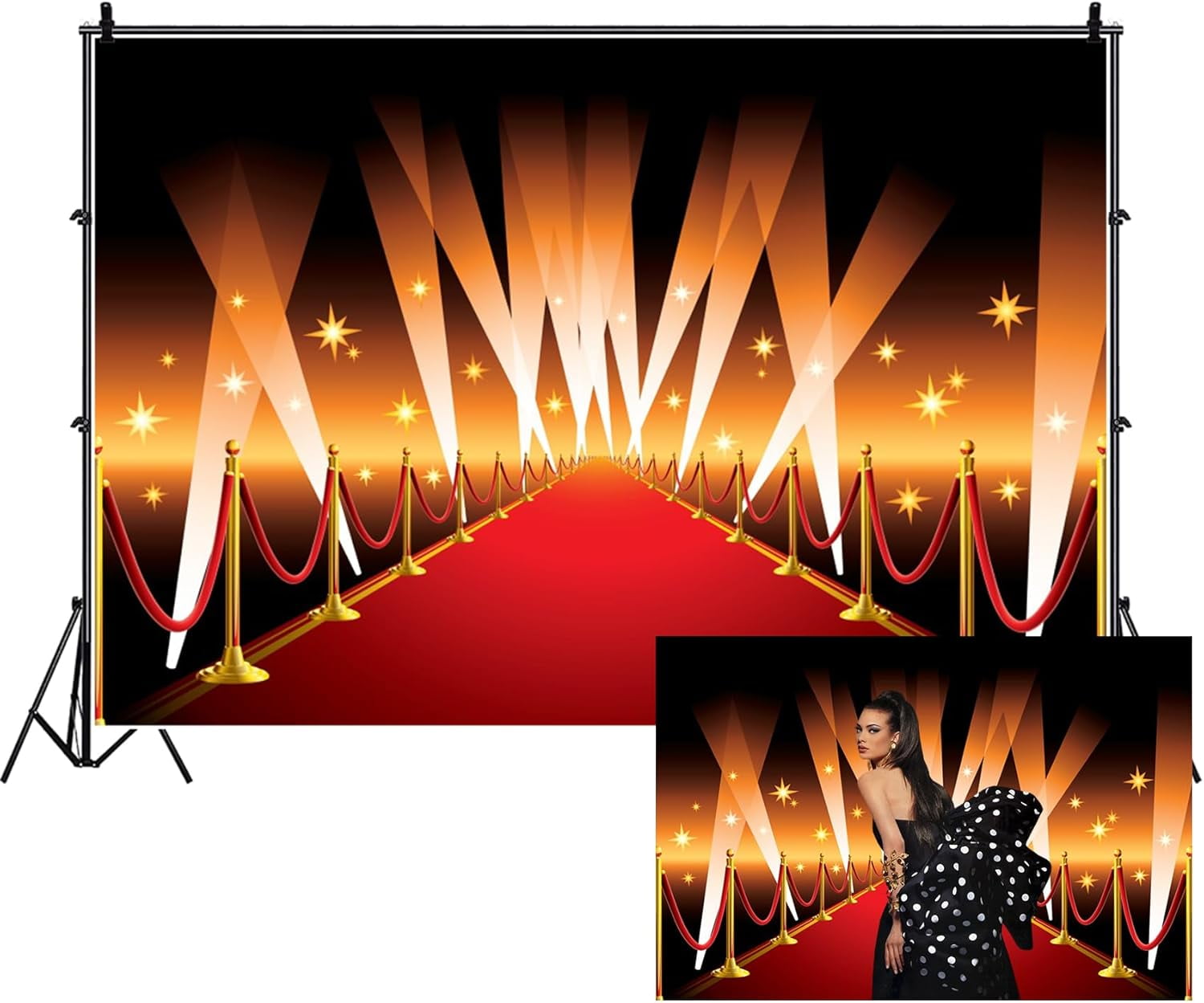 12x8ft Red Carpet Backdrop for Photoshoot Movie Theater Movie Night ...