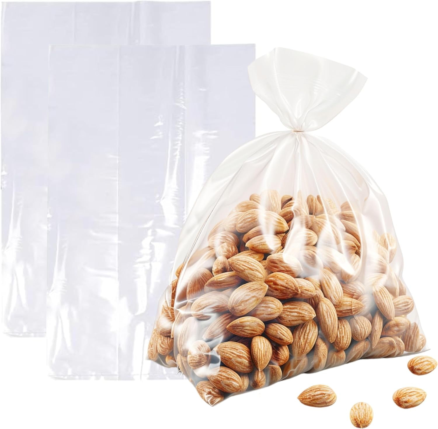 12x8x30 Clear Food Grade Durable Transparent Poly Bags - Clear Storage ...