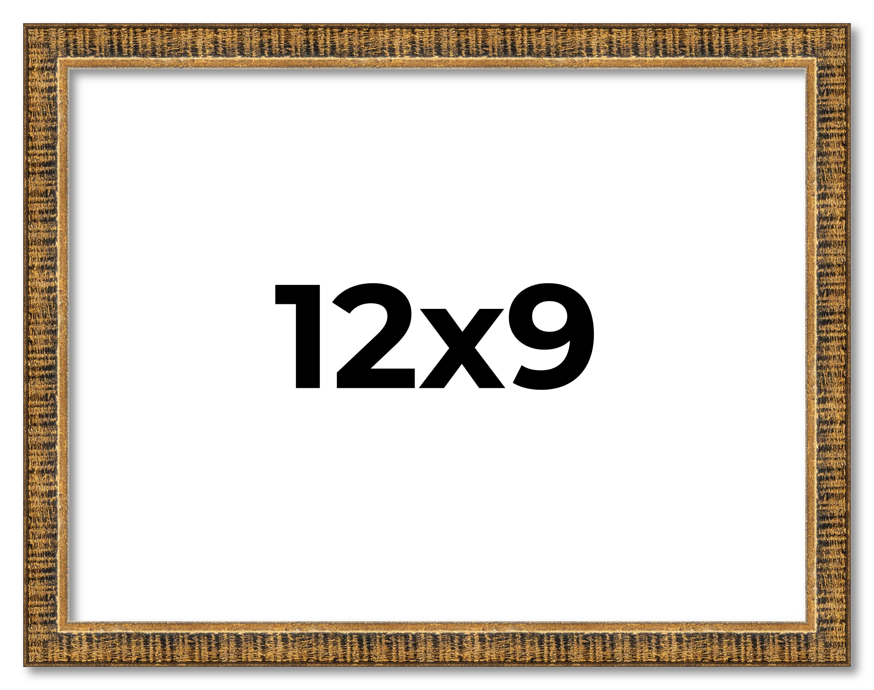 12x9 Frame Gold Kingsley Distressed Solid Wood Picture Frame Width 0.75 ...